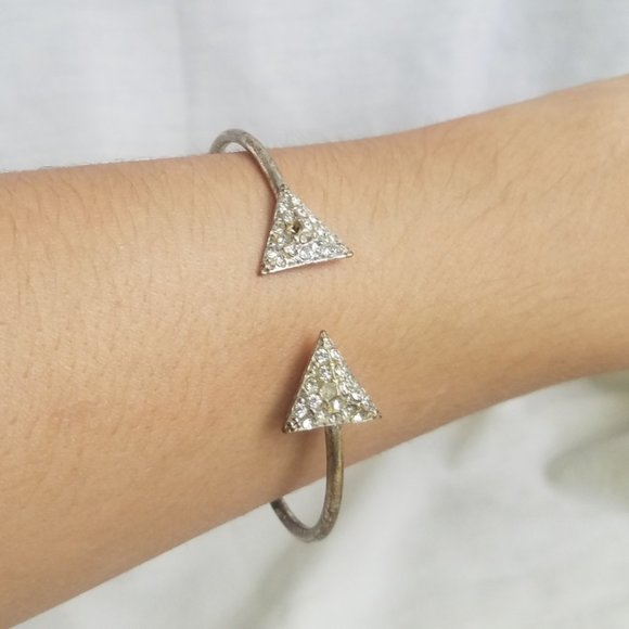 Jewelry | Triangle Crystal Cuff Bracelet | Poshmark